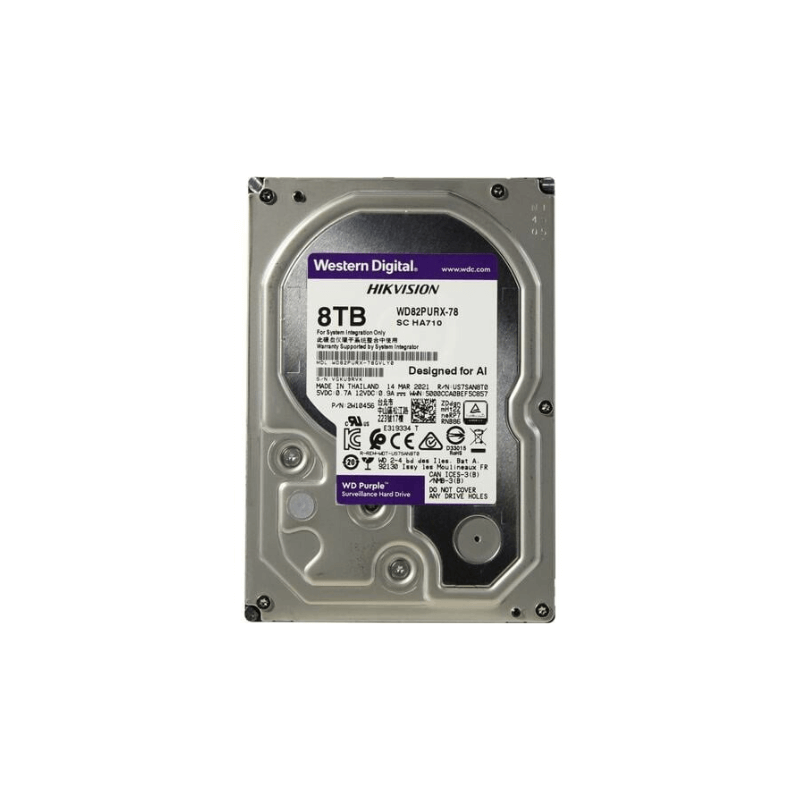 Kietas diskas WD Purple WD82PURX-78 Hikvision 8TB